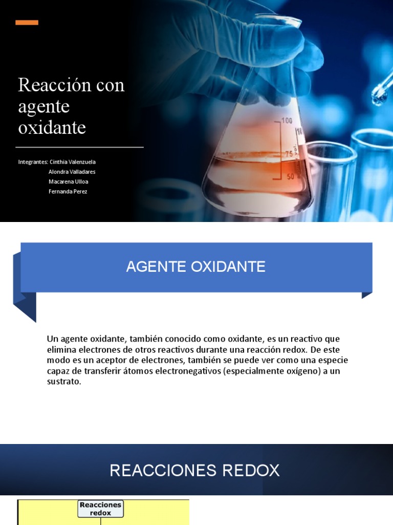 Agente Oxidante | PDF | Redox | Agente oxidante