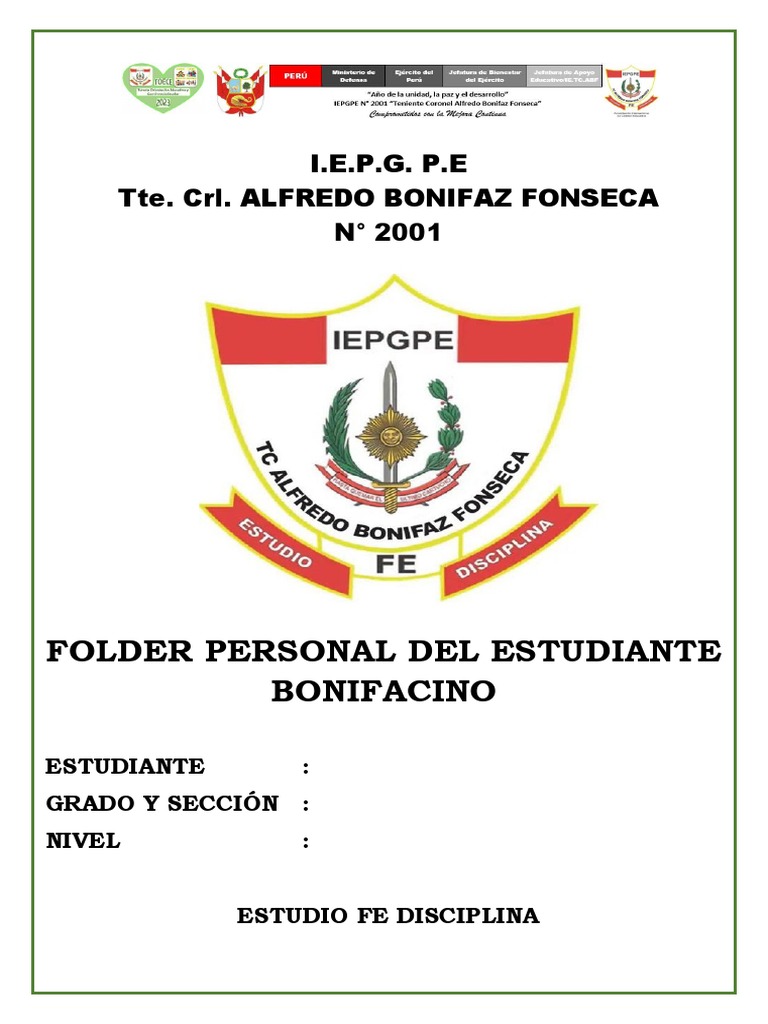 Caratula Folder Tutoria Estudiante-23 | PDF