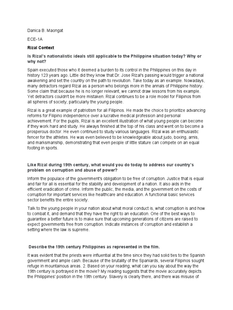 Rizal Context | Download Free PDF | Philippines | Corruption
