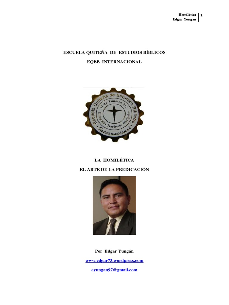 Notas Originales Homiletica E (1) - Y. 2010 PDF | PDF | Sermón | Biblia