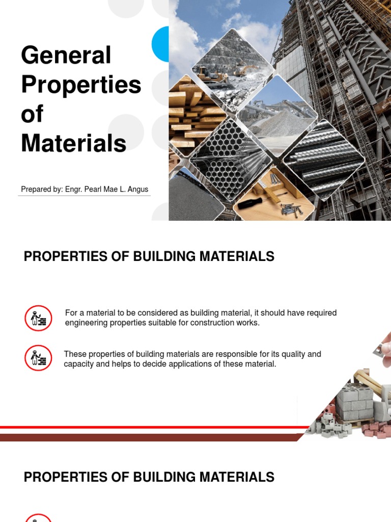 Properties of Building Materials Explained | PDF | Density | Hardness