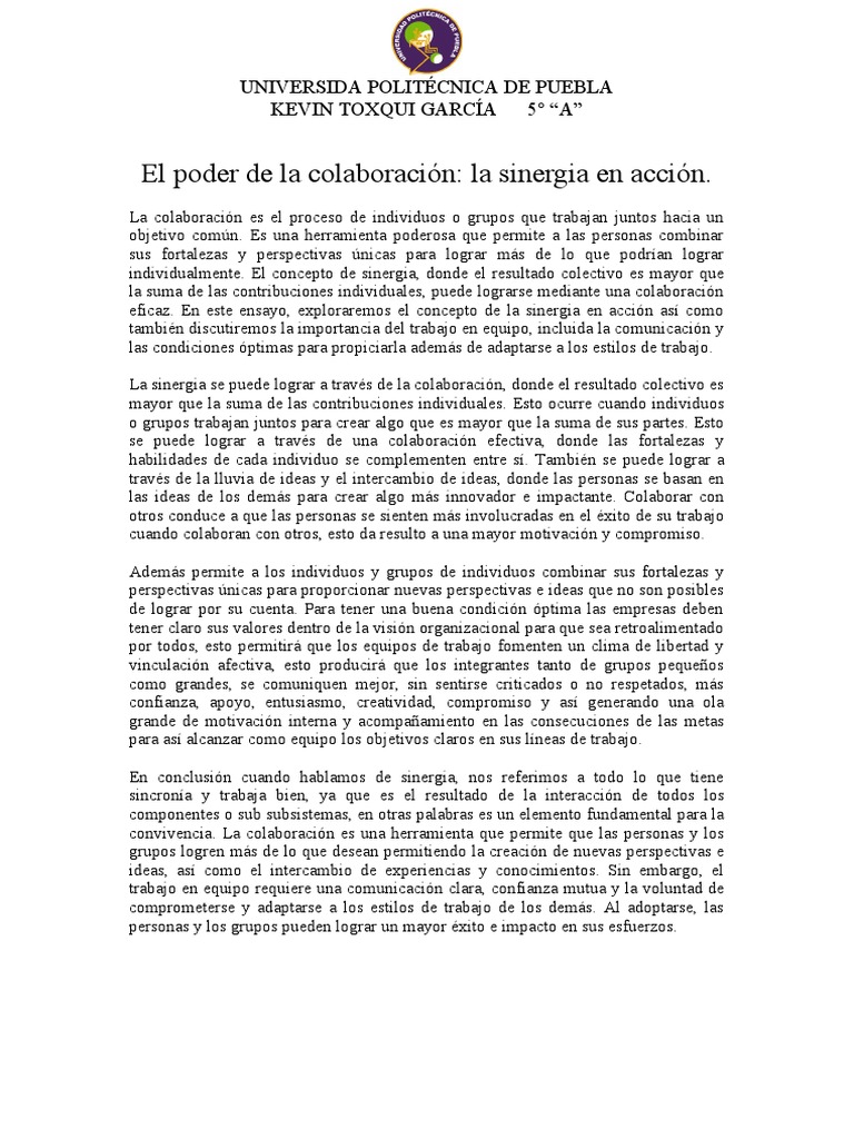 El Poder de La Colaboración | PDF | Ciencias del comportamiento | Sicología