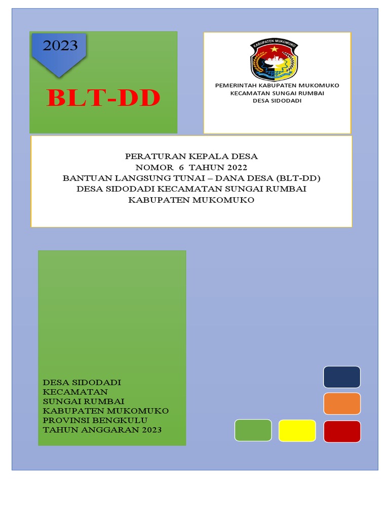 Cover SPJ BLT-DD Desa Sidodadi | PDF | Pengelolaan Keuangan & Uang ...