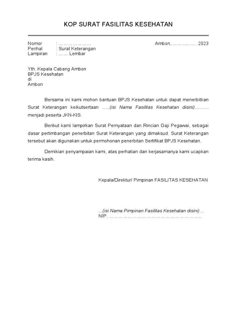 Lampiran 424 IX 09 0223 Pemberitahuan Sertifikat Kepesertaan JKN | PDF