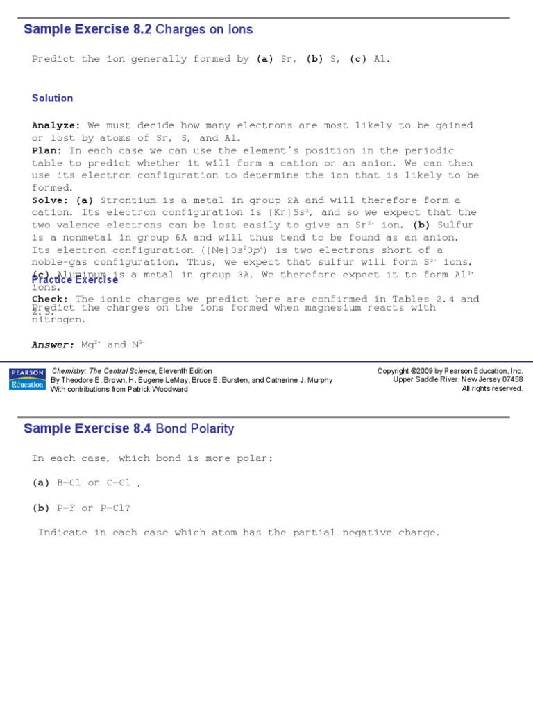 Ch08 Sample Exercisetws | PDF | Ion | Chemical Bond