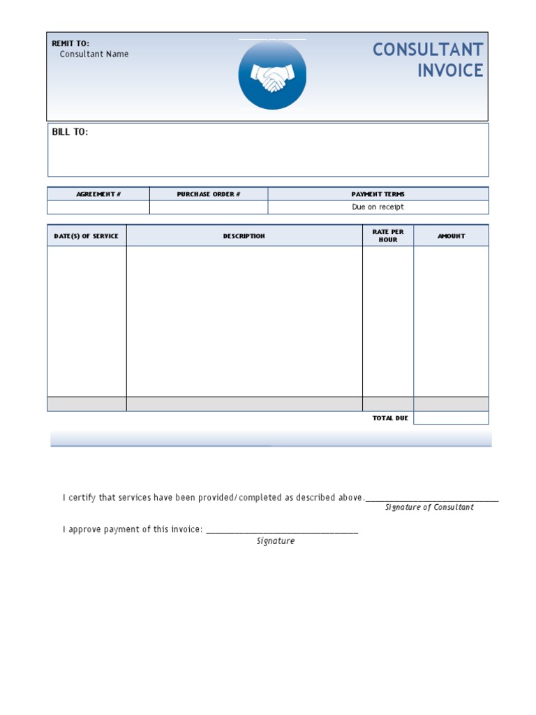 Consulting Invoice Template | PDF