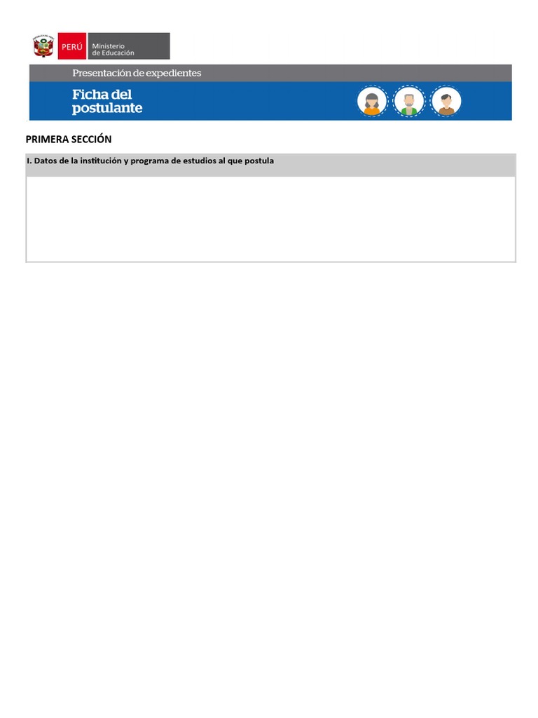 Formato N.º 1 - Ficha de Postulante | PDF