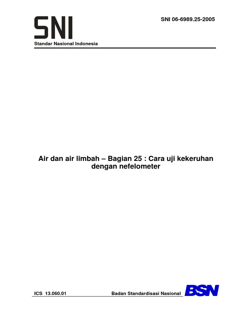 SNI 06-6989.25-2005-Kekeruhan | PDF