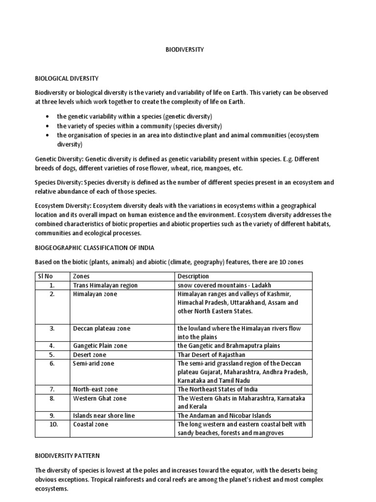 Biodiversity | PDF | Biodiversity | Conservation Biology