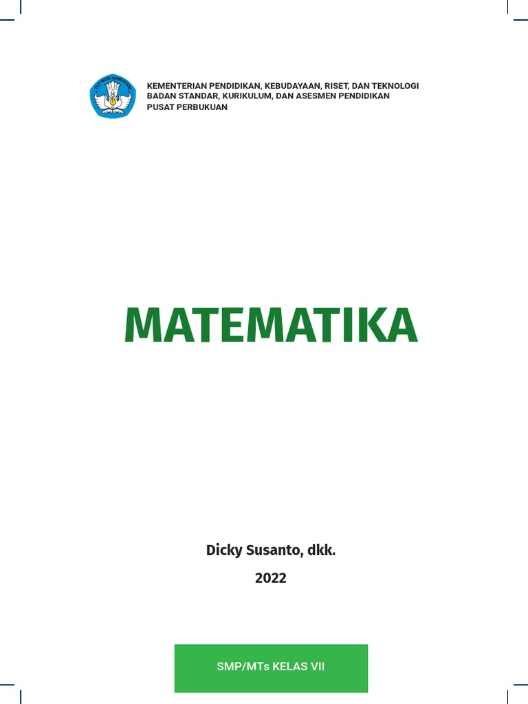 Matematika: Dicky Susanto, Dkk. 2022 | PDF