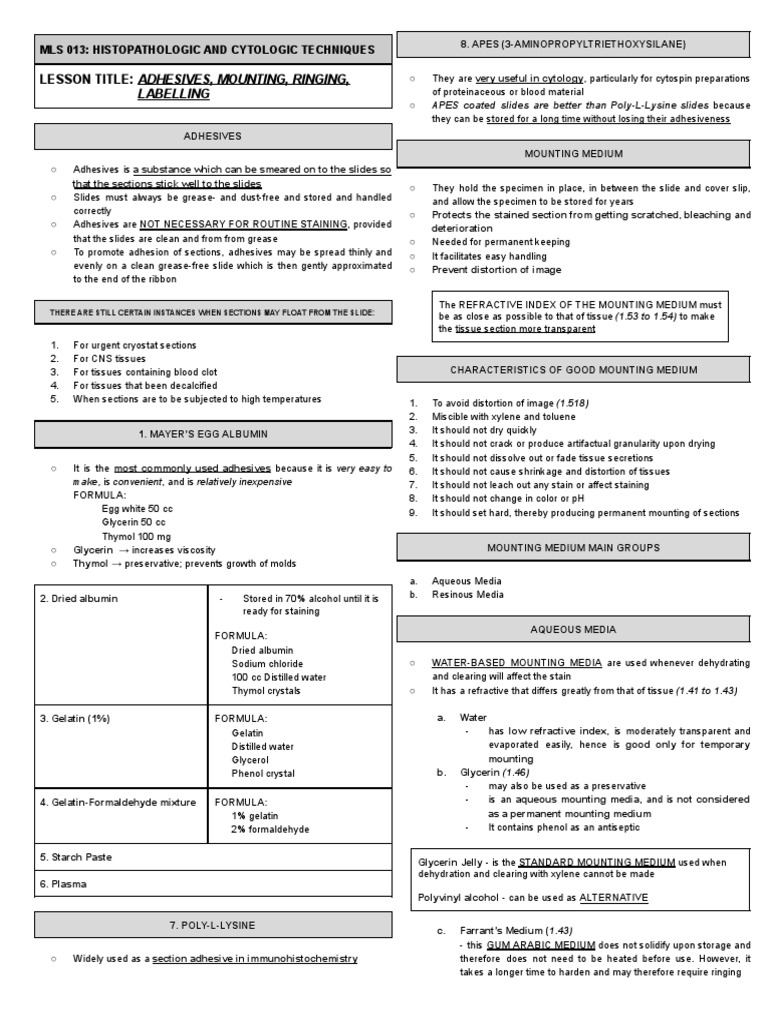HISTOPATH Adhesives | PDF | Glycerol | Physical Sciences