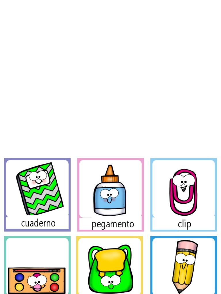 Geniales Flashcards de Escritura Utiles Escolares | PDF