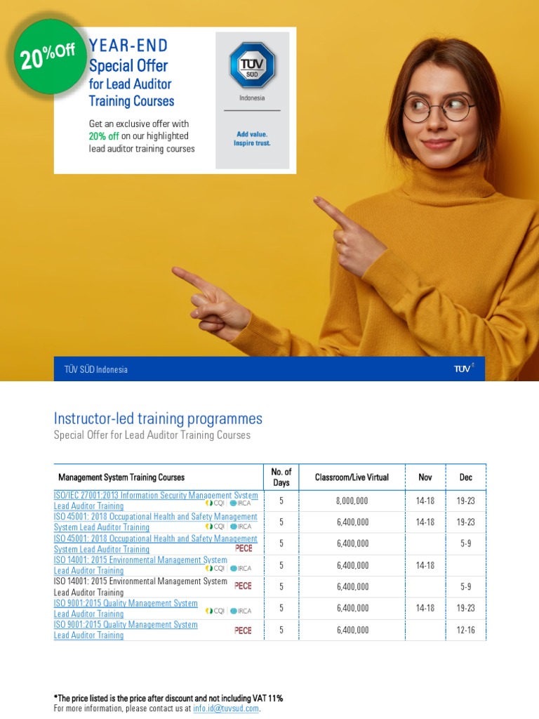 TÜV SÜD Lead Auditor Course Offer | PDF | Economies | Business