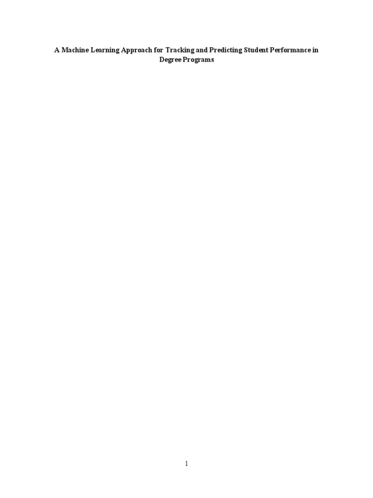 A Machine Learning Approach For Tracking and Predicting Student ...