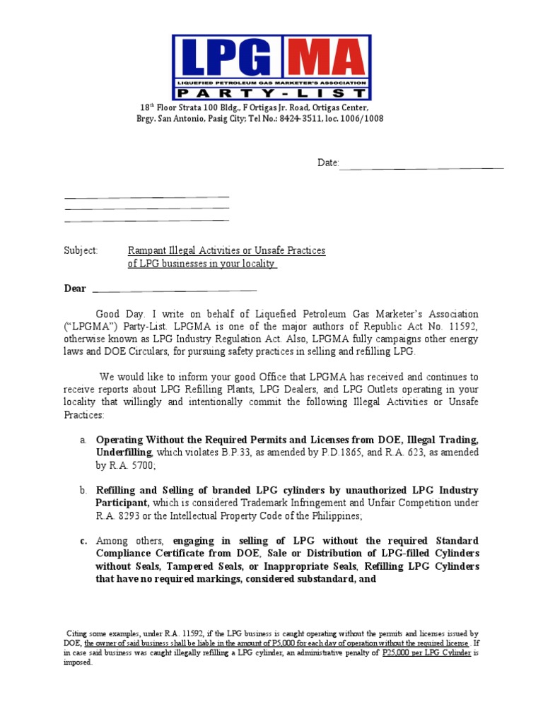 Letter For Coordination - Template | PDF | License | Liquefied ...