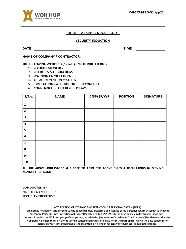 SIC - Security Induction | PDF