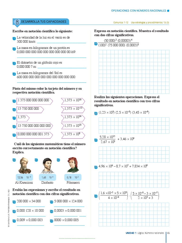 NOTACION CIENTIFICA | PDF | Notación | Notación Matemática