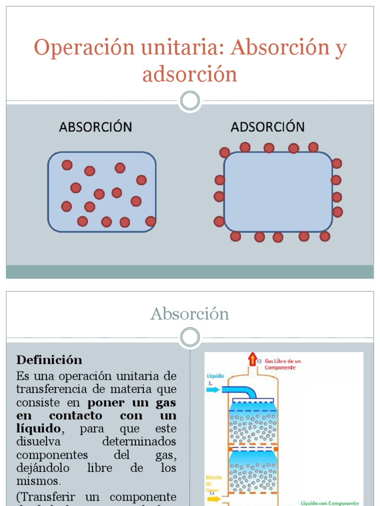 7 Absorción y Adsorción | PDF | Absorción (Química) | Adsorción