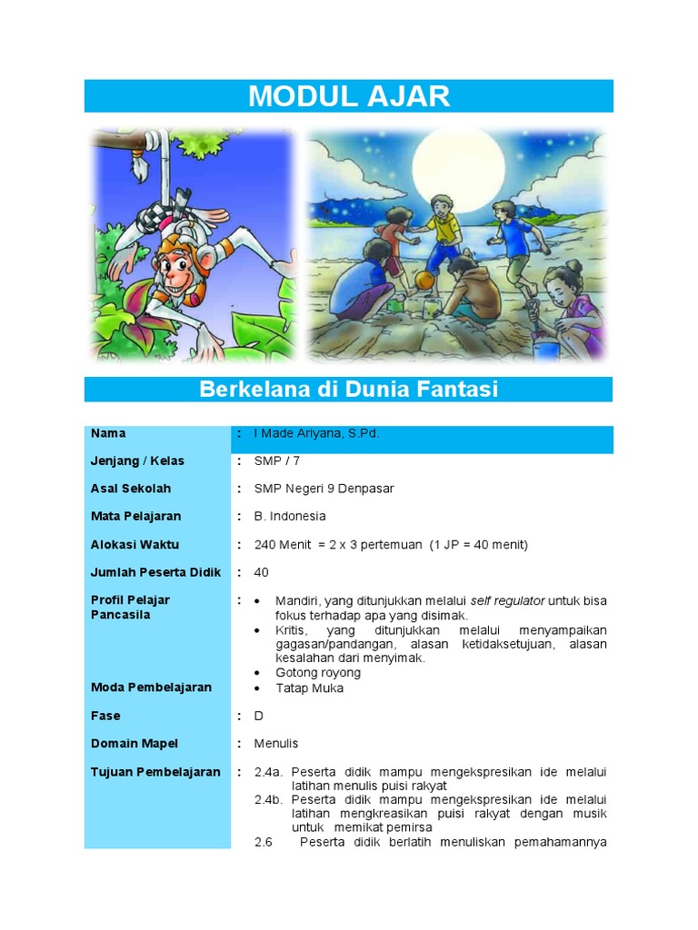 TP 4a 4b 6 12 Bab 2 Berkelana Di Dunia Imajinasi PDF