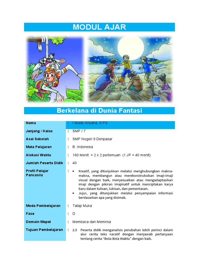 TP 5.8.9.10.11 Bab 2 Berkelana Di Dunia Imajinasi | PDF