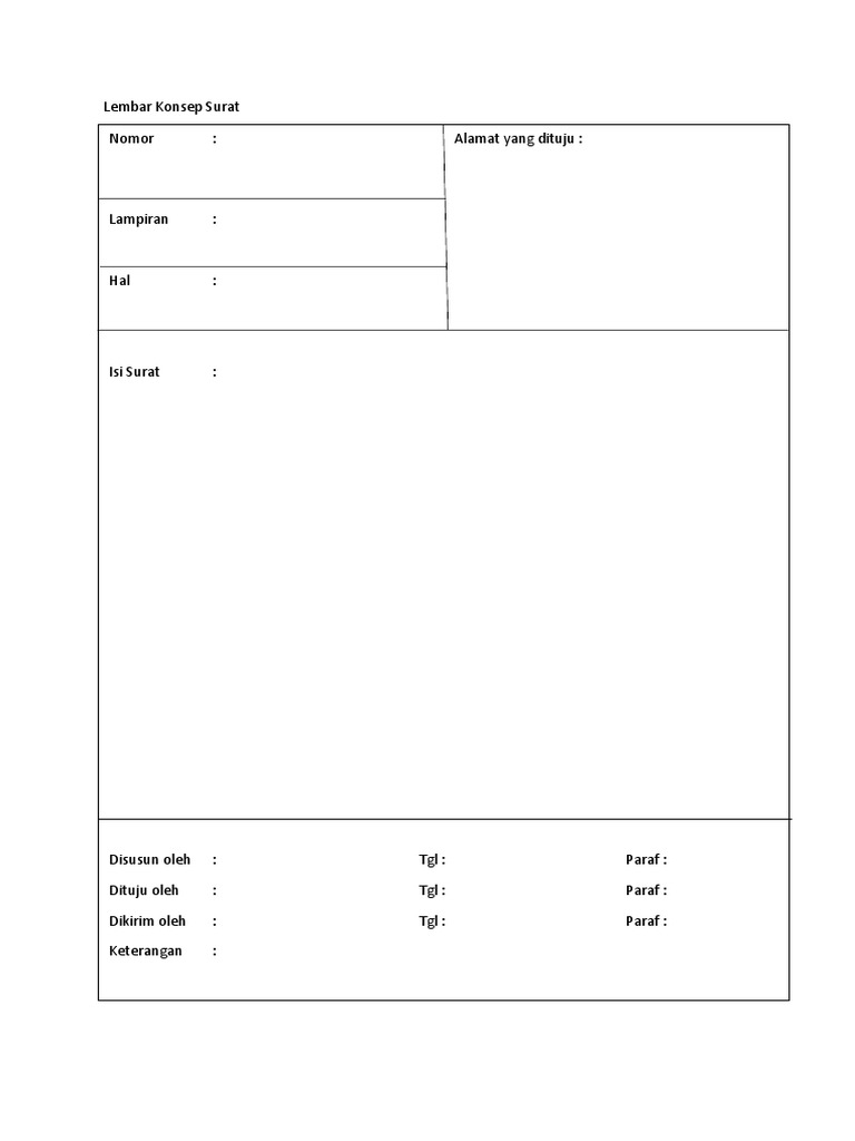 Lembar Konsep Surat | PDF