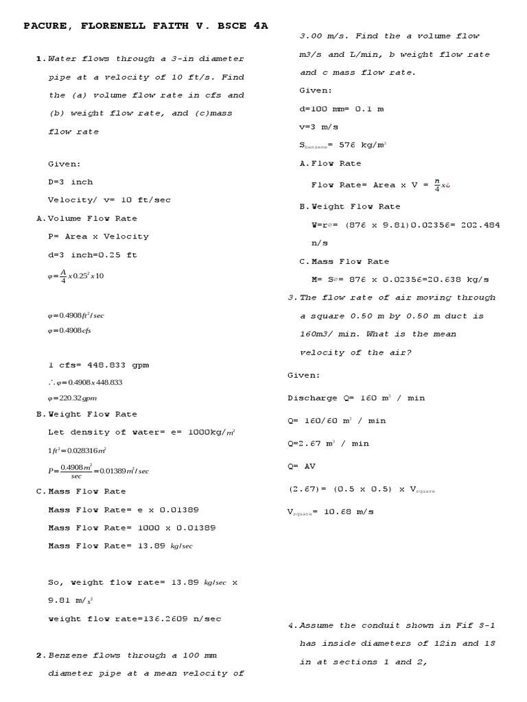 Pacure-Florenell Faith-Ce4a-Act 1 | Download Free PDF | Liquids | Chemical Engineering