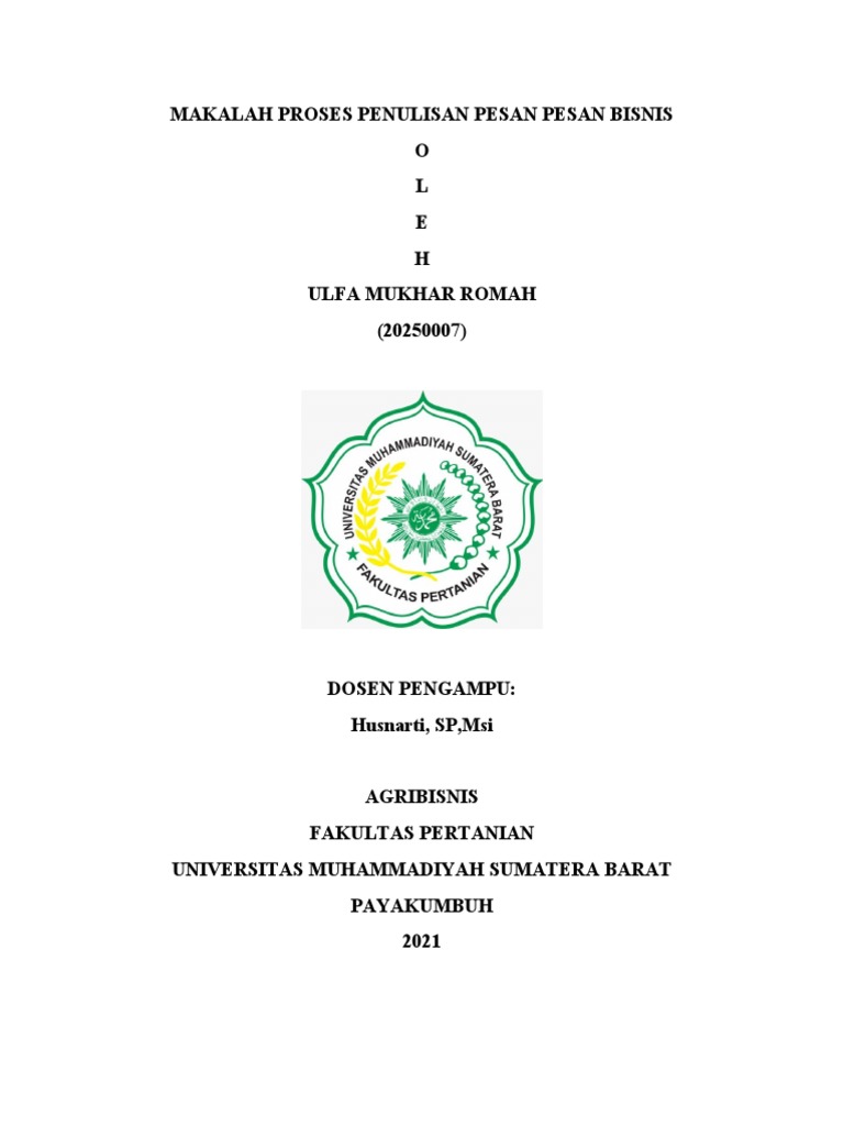 Proses Penulisan Pesan Bisnis | PDF | Karier & Perkembangan | Bisnis