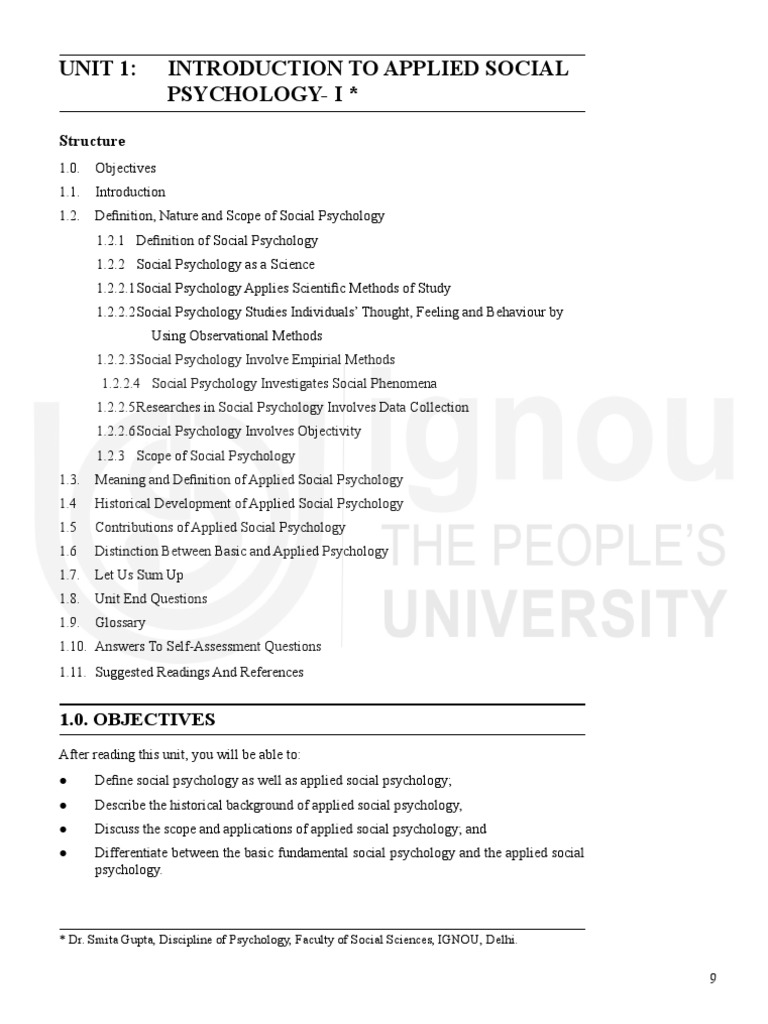 Applied Social Contents | PDF | Psychology | Social Psychology