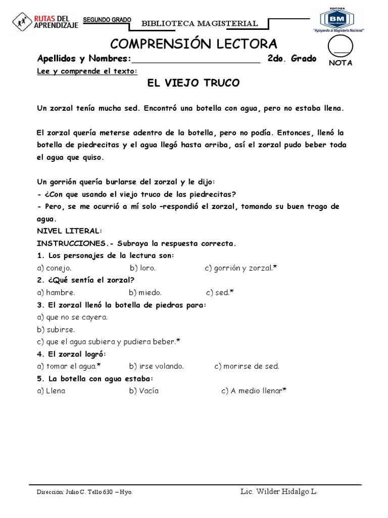 Plan Lector Segundo Grado Ii | PDF | Comprensión lectora | Amor