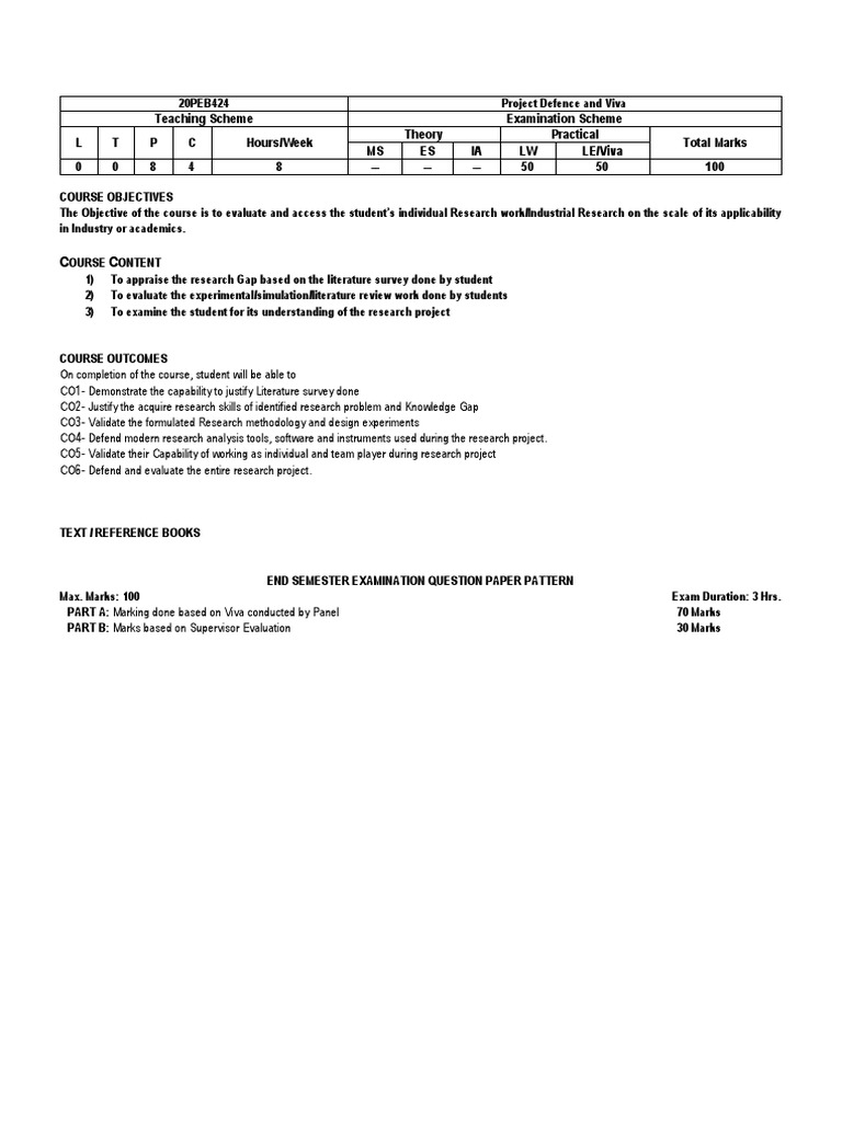 Project Defence and Viva PDF | PDF