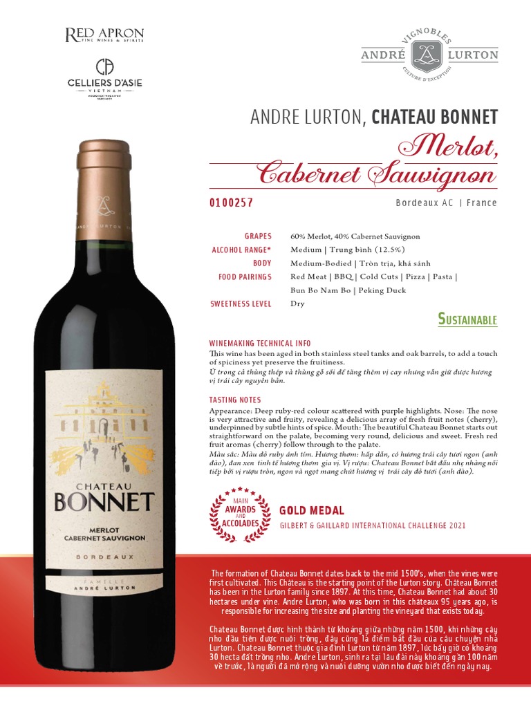 Andre Lurton, Chateau Bonnet, Bordeaux | PDF