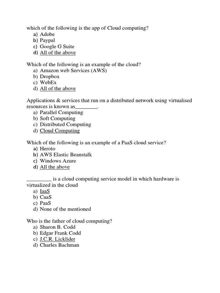 Cloud Computing Pdf Cloud Computing Software As A Service