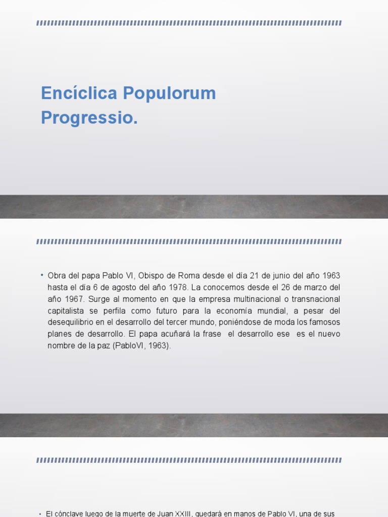 Encíclica Populorum Progressio | PDF