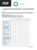 Weiss Symptom Record II WSR II Checklist Automatic Scoring Report ...