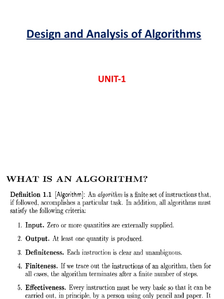 DAA Unit-1 PPTs (First Part) | PDF