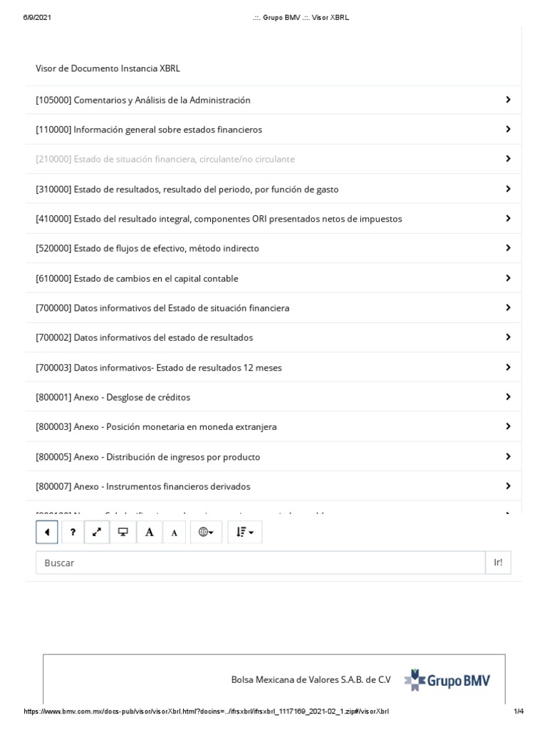 Grupo BMV - Visor XBRL PDF | PDF | Contabilidad | Estado de resultados