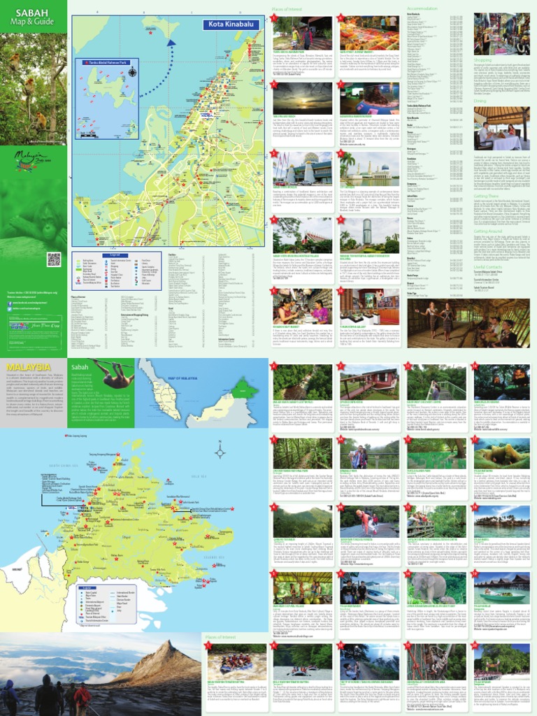 Map Guide SABAH English | PDF | Hospitality Industry