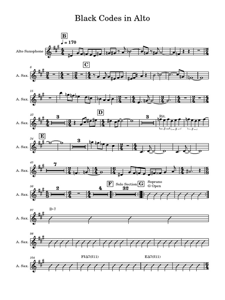 Black Codes in Alto | PDF