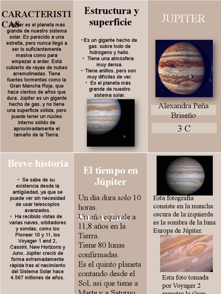 Triptico Jupiter | PDF | Júpiter | Objetos subestelares