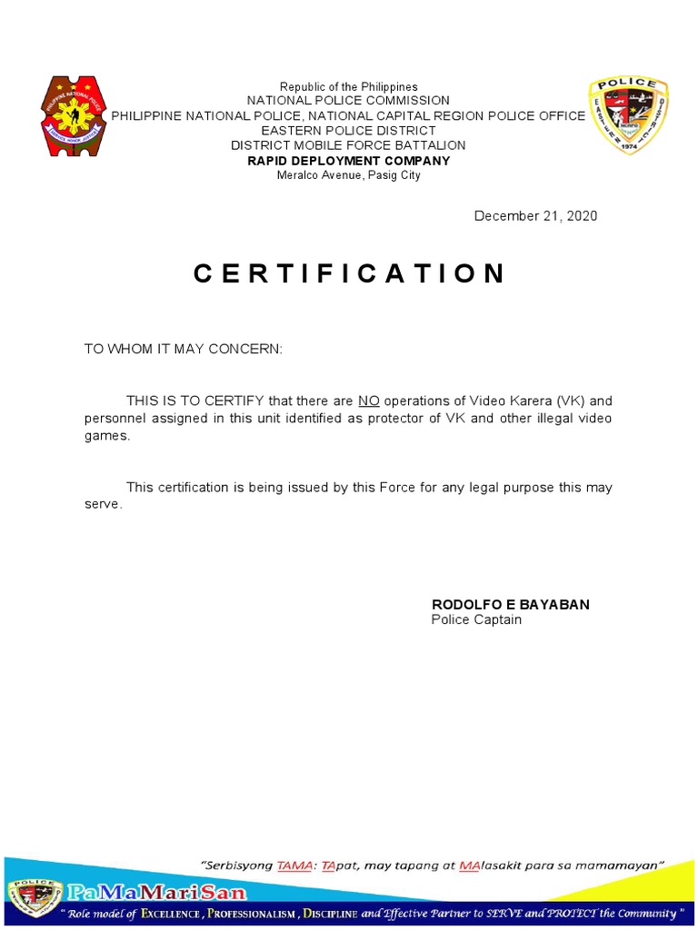 Video Karera Cert | PDF