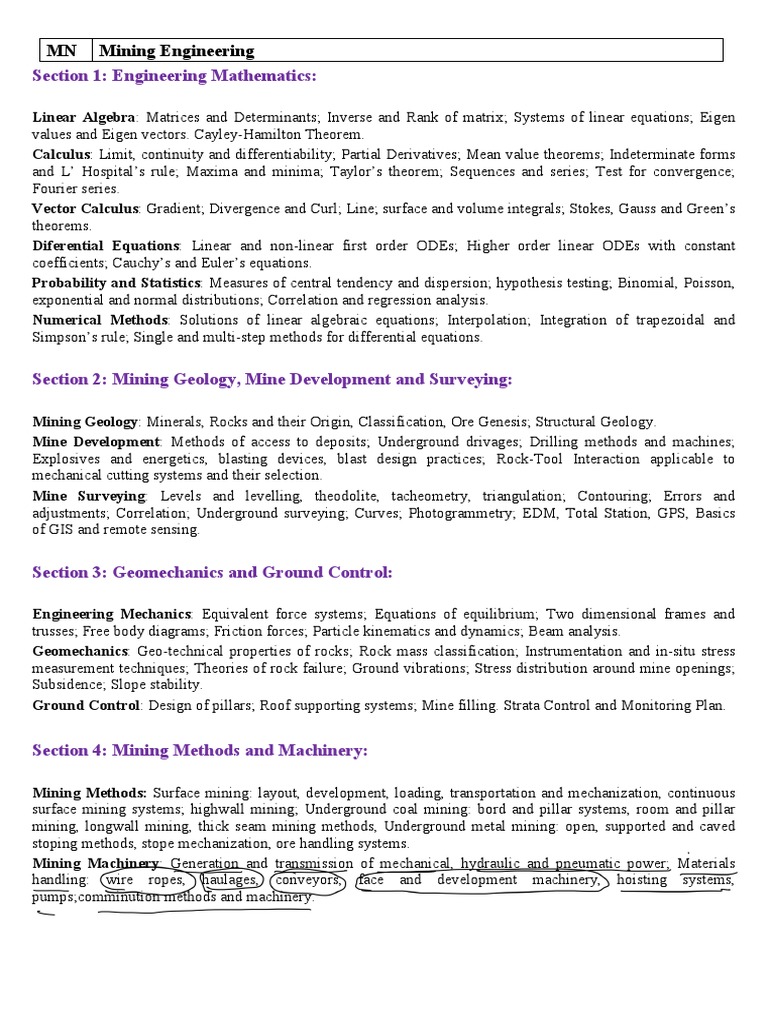 Mining Gate Syllabus PDF | PDF | Mining | Coal Mining