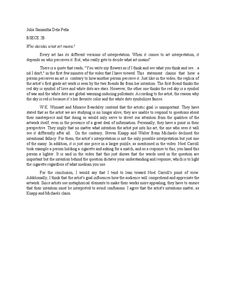 Who Decides What Art Means | PDF | Cognitive Science | Cognition