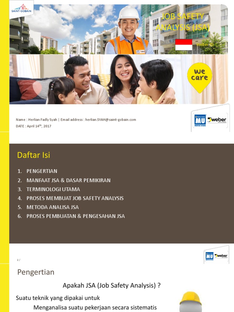 Job Safety Analysis (Jsa) | PDF