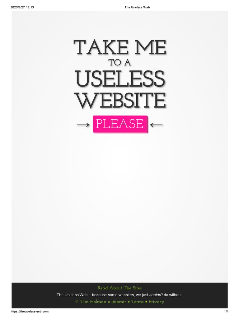 The Useless Web | PDF