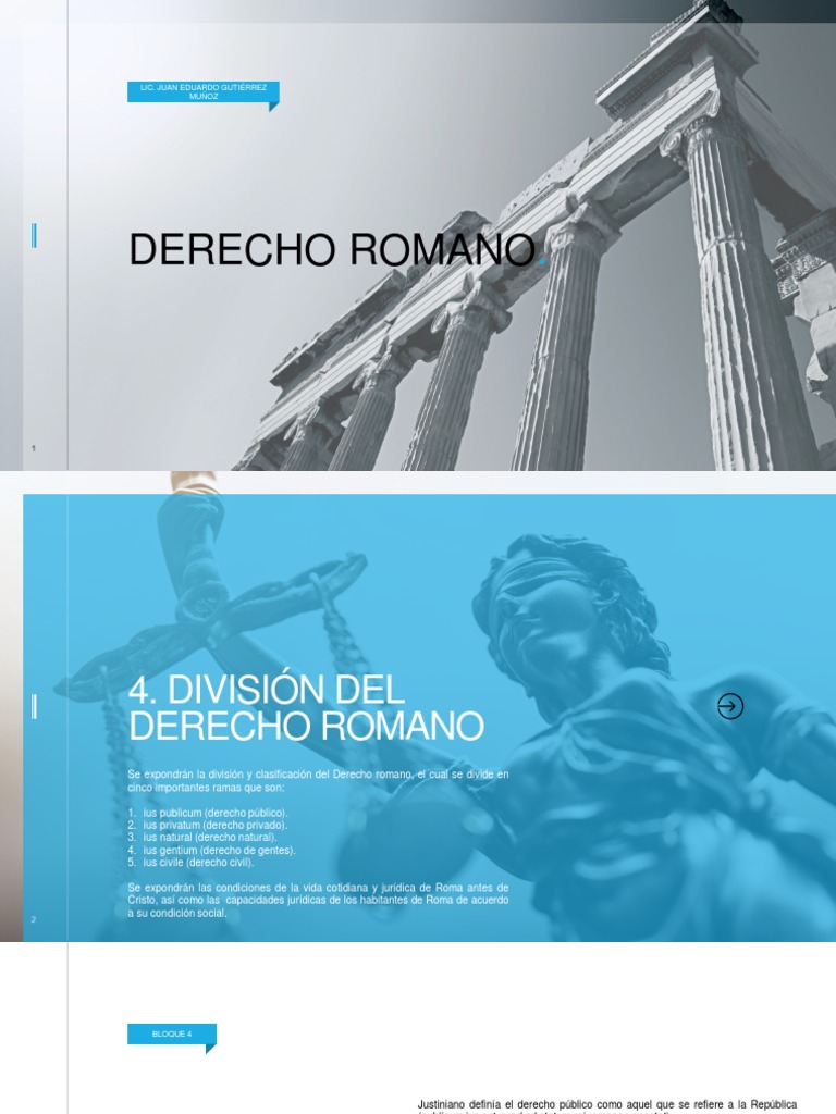 Ramas del Derecho Romano | PDF | Ley romana | Roma antigua