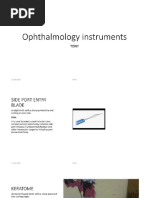 Essential Ophthalmology Instruments Guide | PDF | Ophthalmology | Human Eye