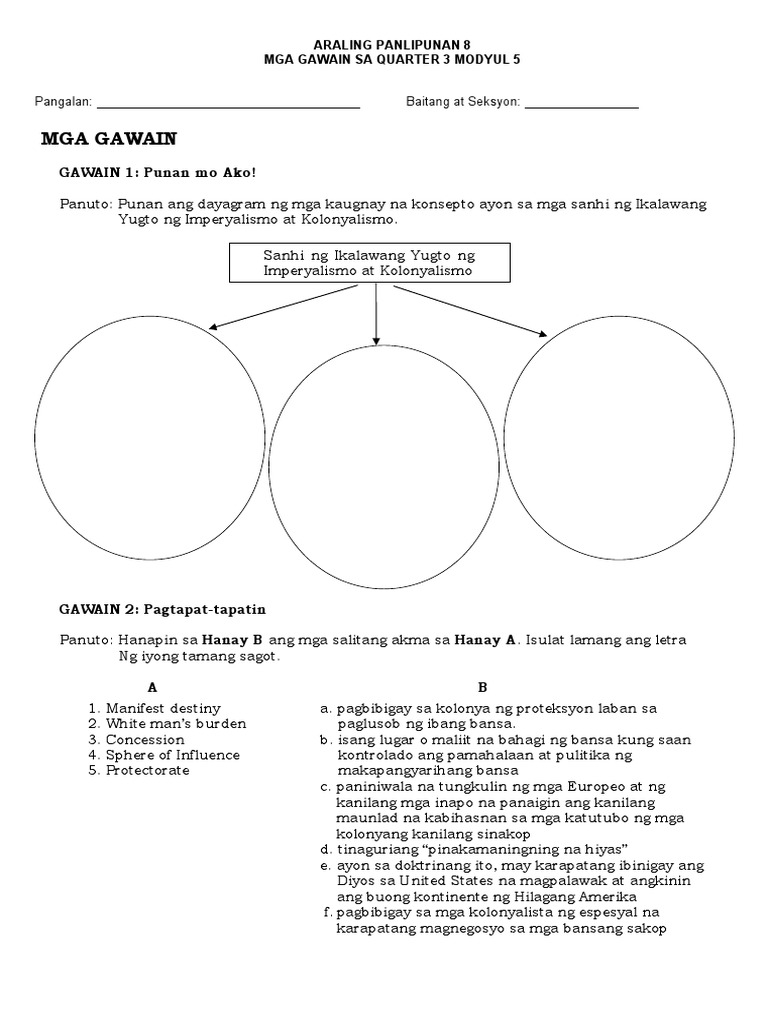 AP8-Q3 Mod5 Act1 | PDF