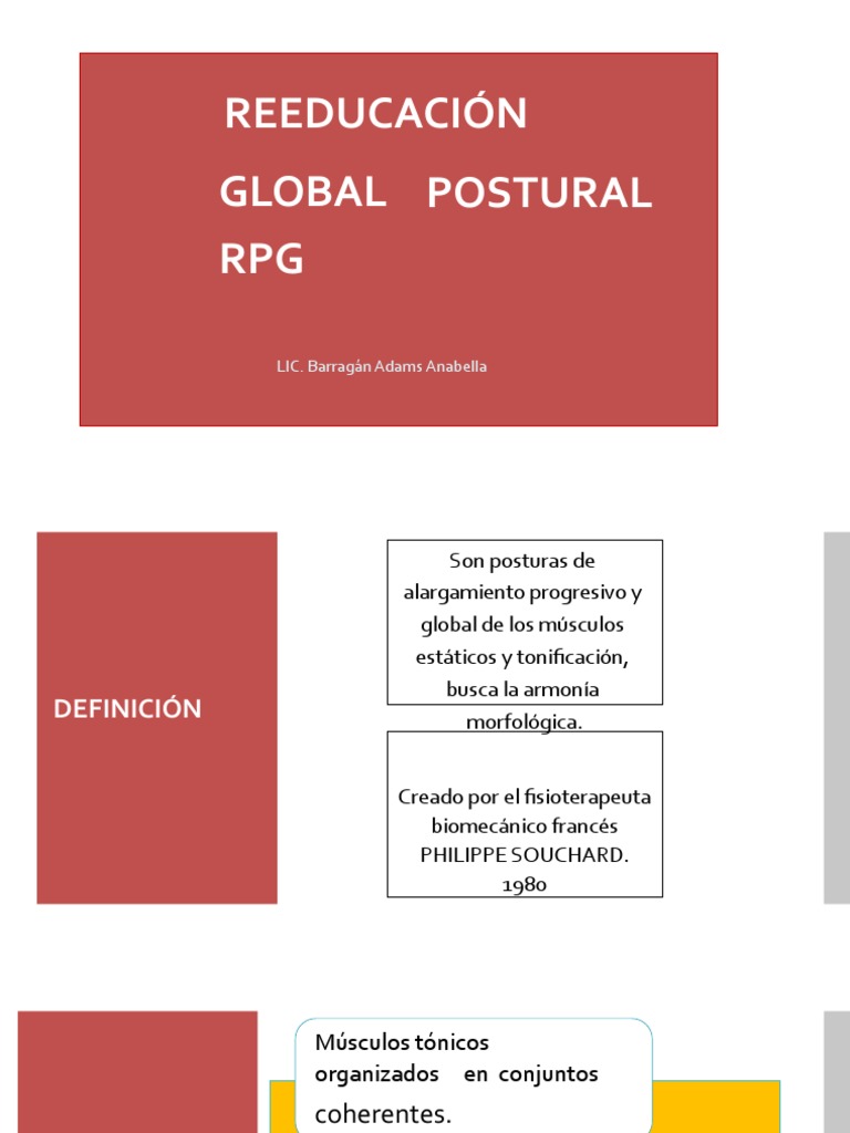Reeducación Global Postural RPG | Descargar gratis PDF | La columna ...