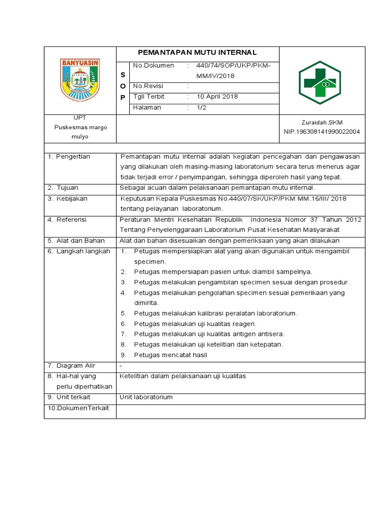 Sop Pmi | PDF