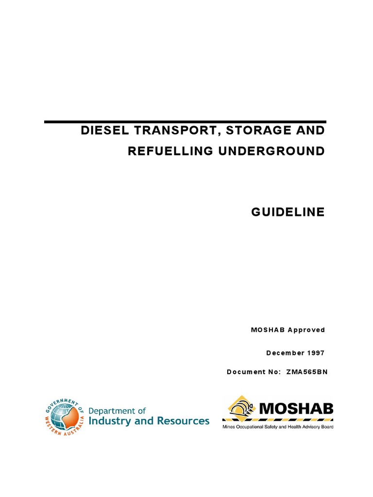 Diesel Transport and Storage Guidelines | PDF | Diesel Engine ...